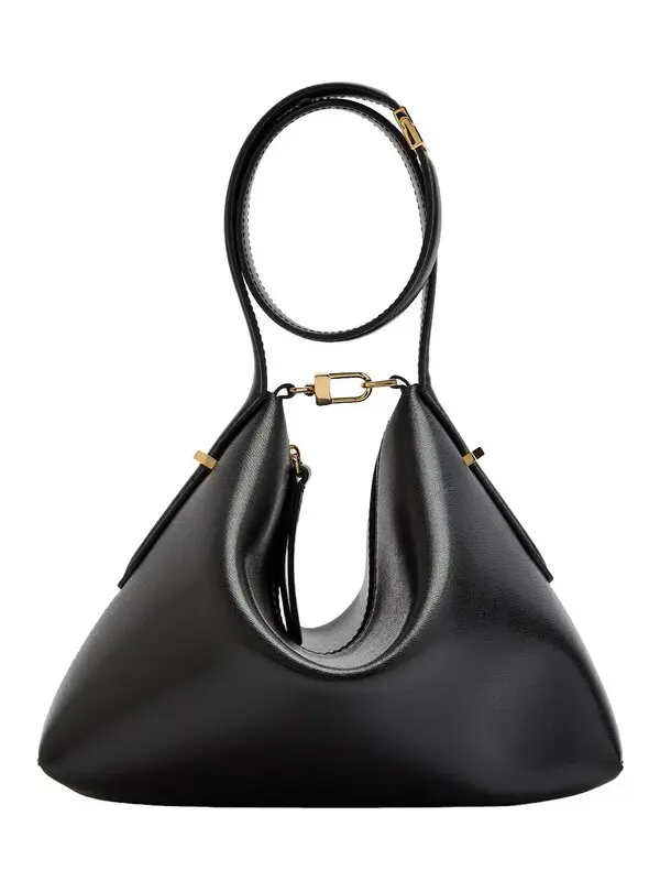 TOTEME Bevel Leather Top Handle Bag - Black