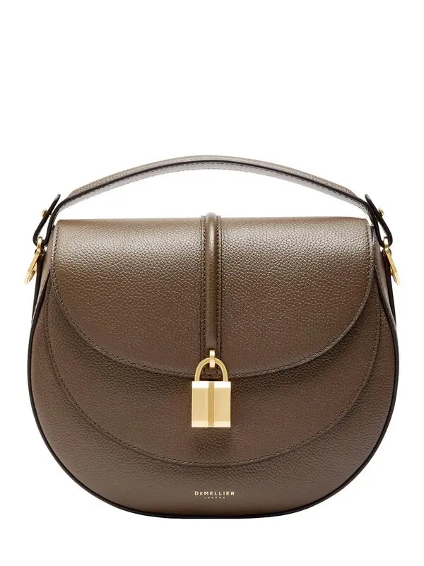 DEMELLIER Siena Grained Leather Saddle Bag - Olive