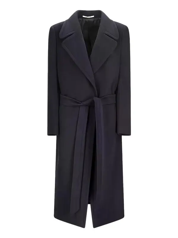 Tagliatore Belted Wrap Coat - Blue