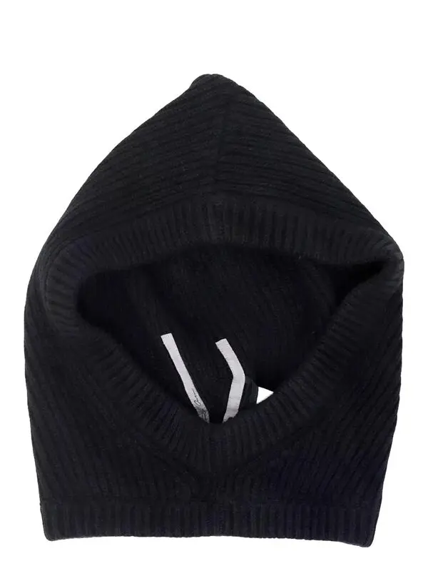 Rick Owens Ribbed Balaclava - Black