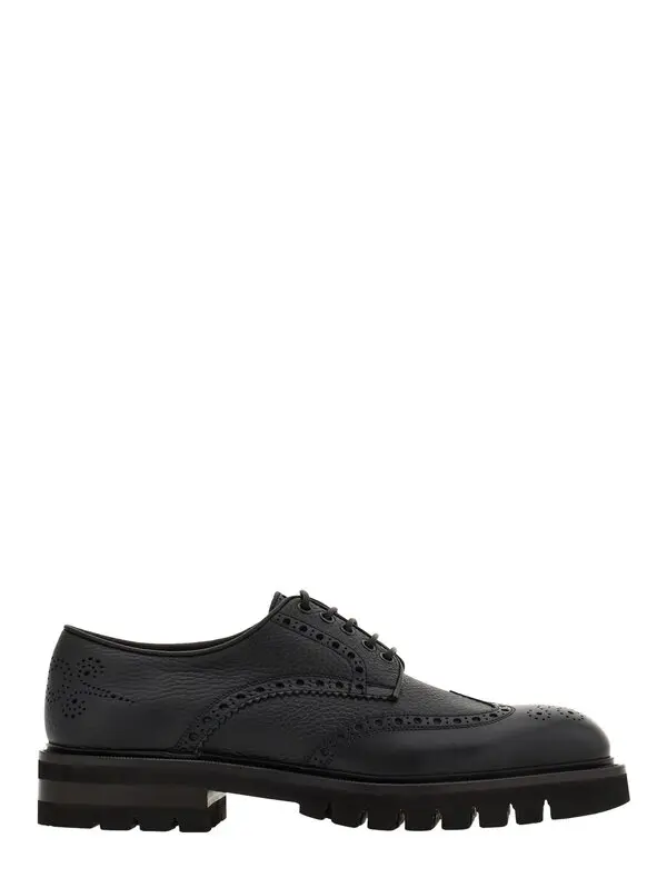 FERRAGAMO Derby Brogue - Black