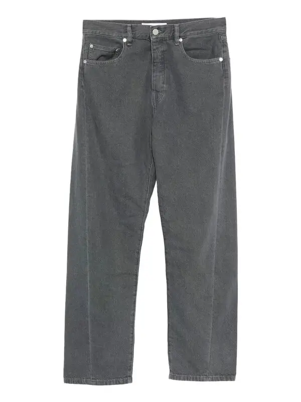 Études Studio Logo-patch Straight-leg Jeans - Grey