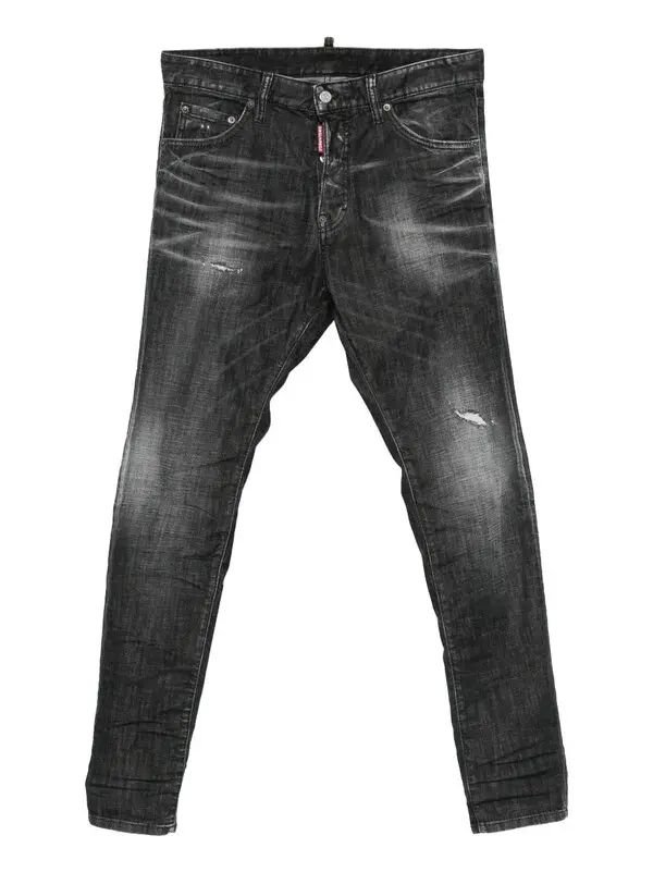 Dsquared2 Distressed Five-pocket Jeans - Black