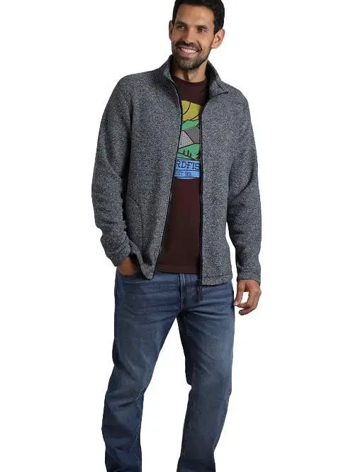 WEIRD FISH Thames Full Zip Fleece - Navy