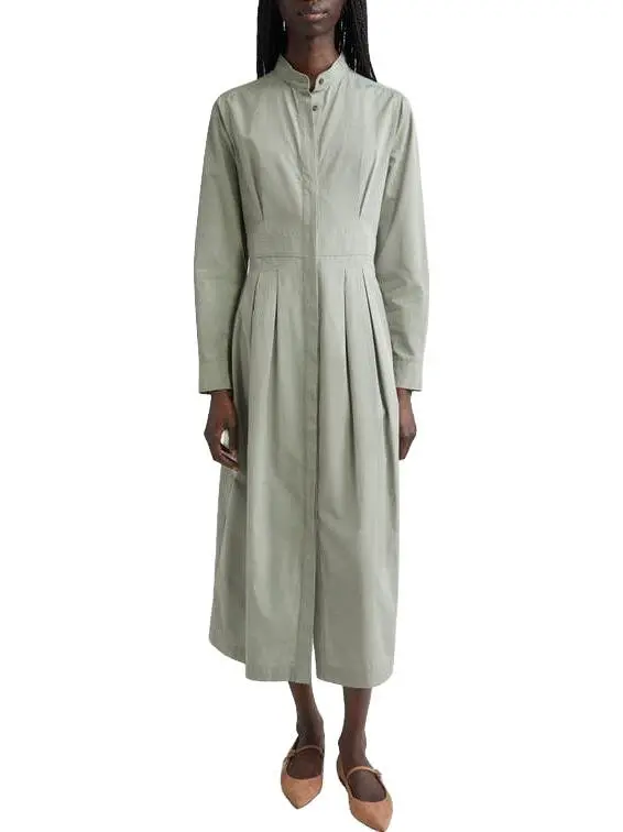Max Mara Pavia Pleated Shirtdress - Sage Green