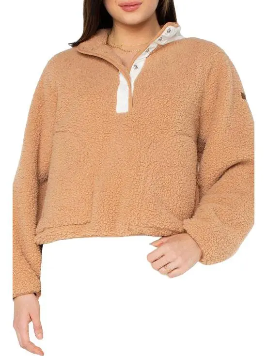 Roxy Kipsie Fleece Pullover - Camel