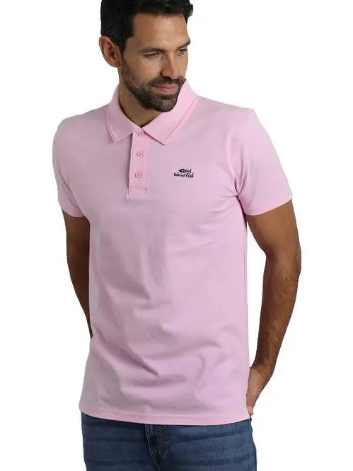 WEIRD FISH Miles Pique Polo - Pink