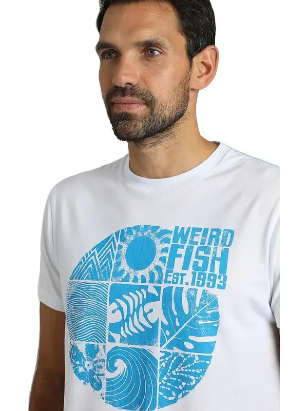 WEIRD FISH Summer Sector Graphic T-shirt - White