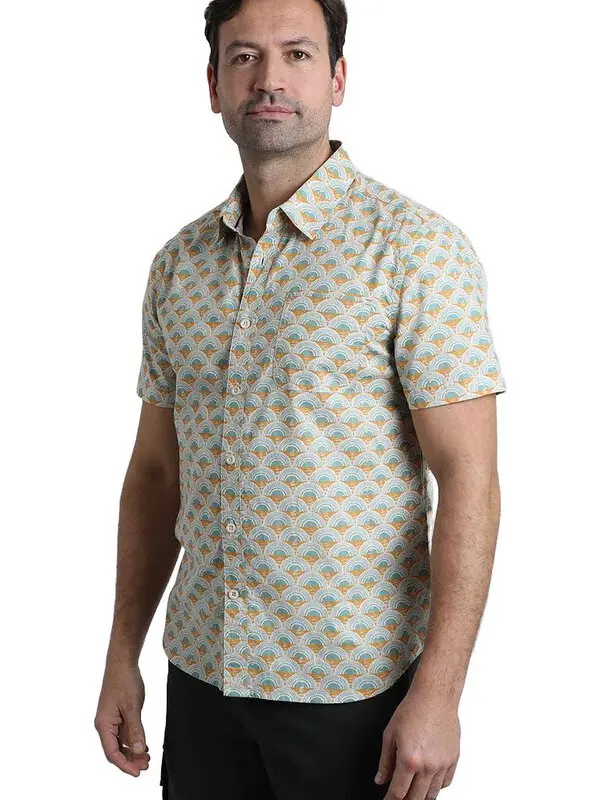 WEIRD FISH Faraway Printed Shirt - Caramel
