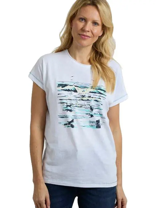 WEIRD FISH Beach Run Graphic T-shirt - White