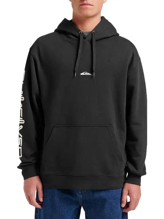 Quiksilver Passage Logo Embroidered Graphic Hoodie - Black