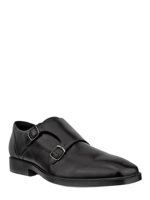 Ecco Metropole Milan Double Monk Strap Derby - Black
