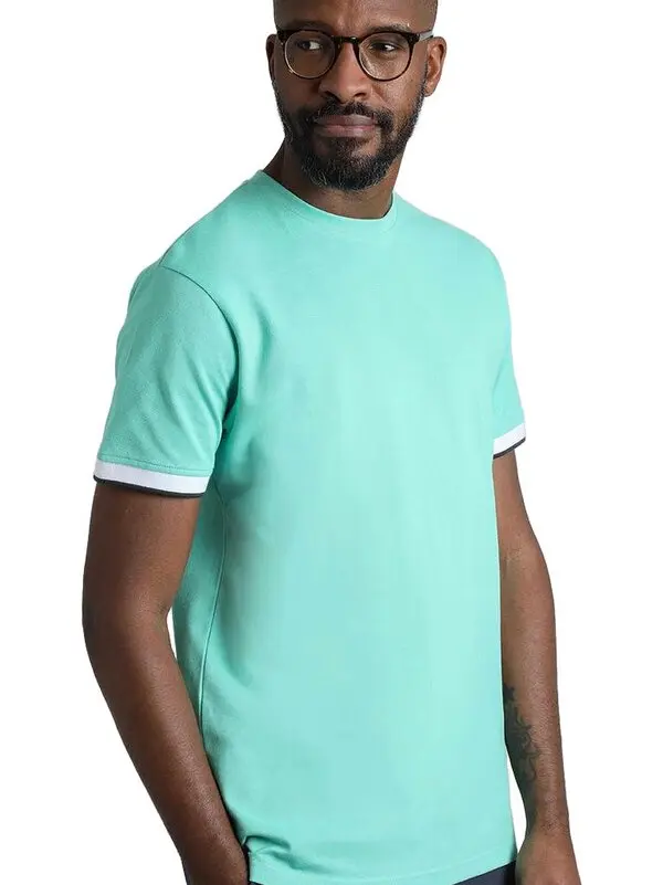 WEIRD FISH Danville Pique T-shirt - Aqua Marine