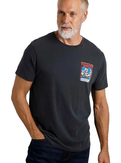 WEIRD FISH Quack To The Future Rspb Artist T-shirt - Navy