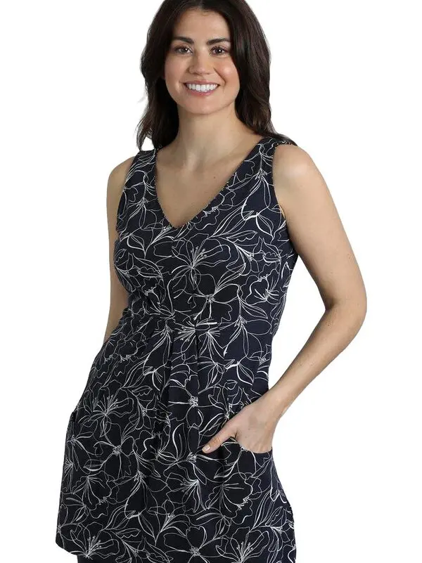 WEIRD FISH Indus Printed Tunic - Dark Navy