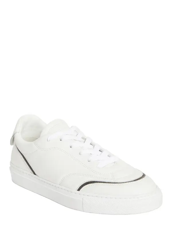 Brunello Cucinelli Monili Trim Low Top Sneakers - Blanco
