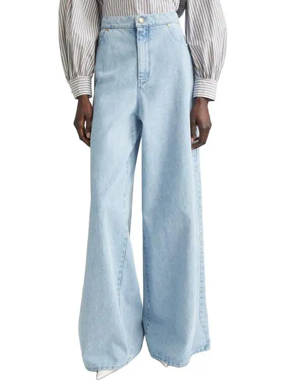 Max Mara Affari Wide-leg Jeans - Light Blue