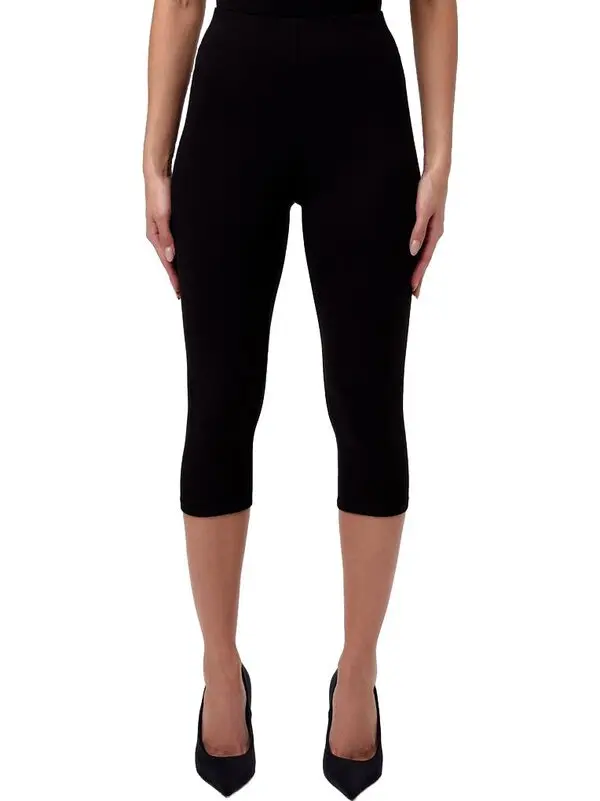 Naked Wardrobe Smooth Sculpt Crop Leggings - Black