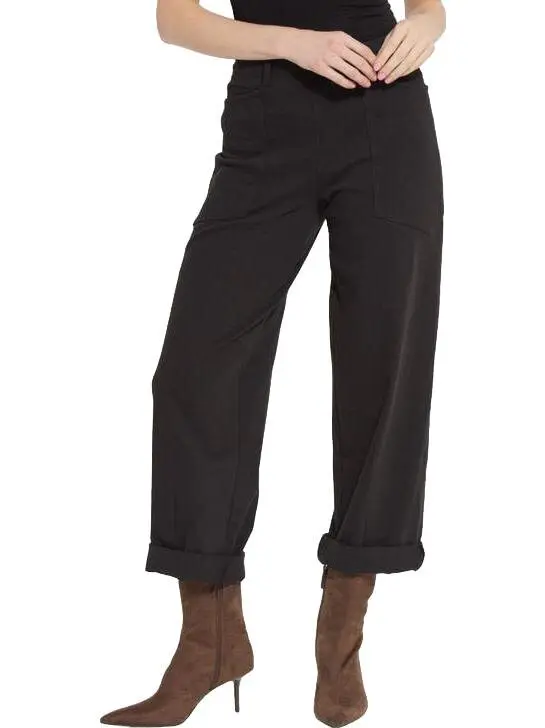 Lyssé Penelope Curved Cuff Jeans - Black