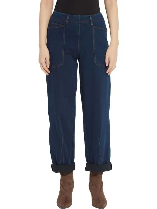 Lyssé Penelope Curved Cuff Jeans - Indigo