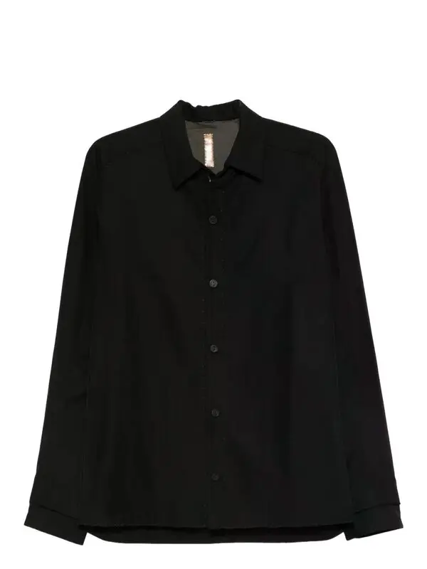 LAYER ZERO Button-detail Long-sleeve Shirt - Black