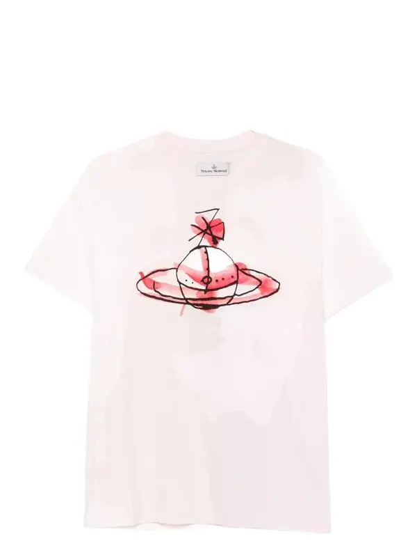 VIVIENNE WESTWOOD Orb-print Organic Cotton T-shirt - Pink