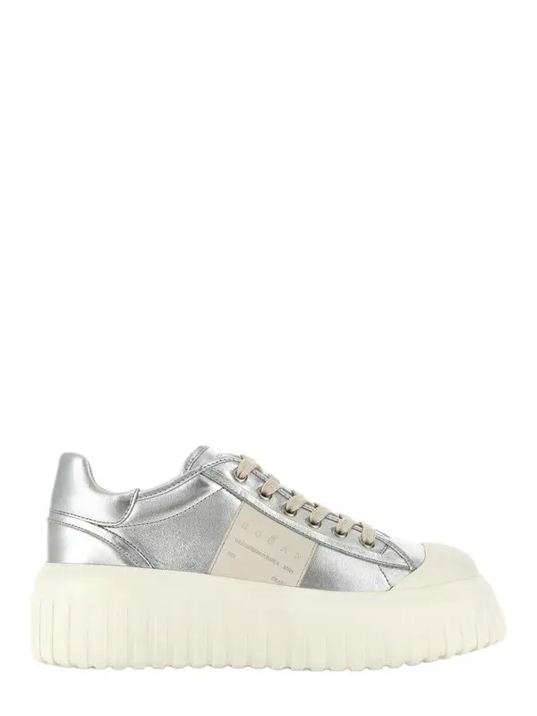 Hogan H-stripes Platform Sneakers - Silver