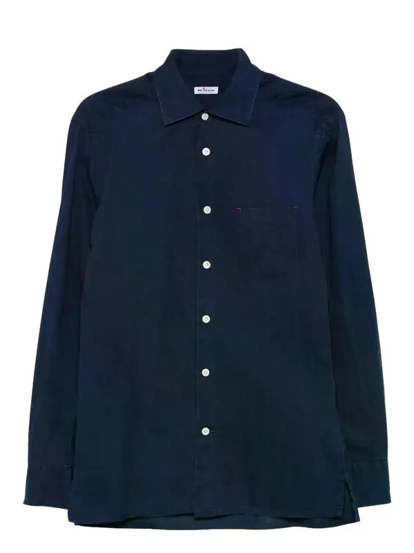 Kiton Long-sleeve Button-down Shirt - Blue