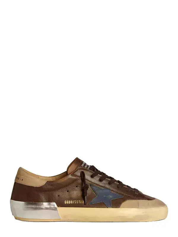 GOLDEN GOOSE Super-star Leather Sneakers - Brown