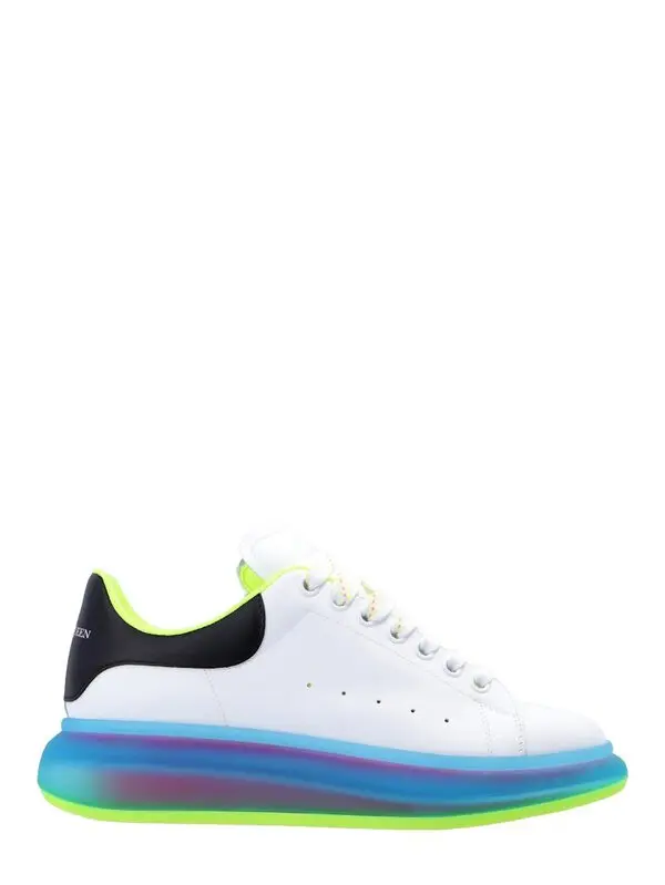 Alexander McQueen Oversized Sneakers With Iridescent Sole - White/black