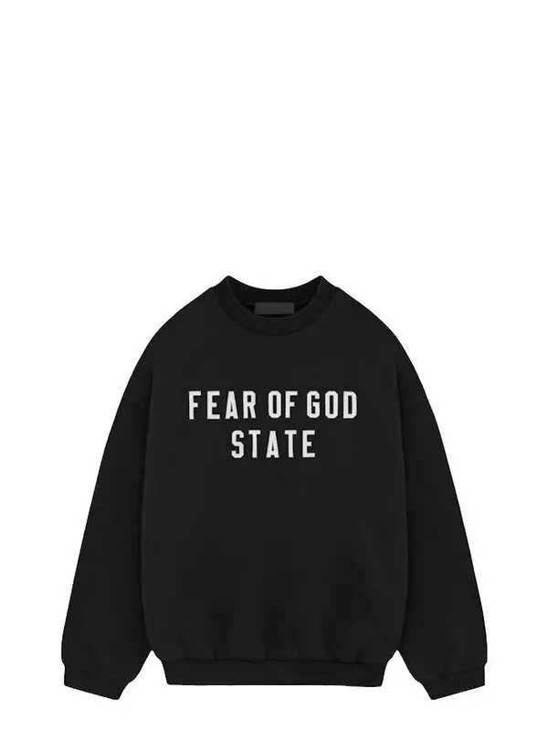 Fear Of God Heavy Fleece Crewneck Sweatshirt - Black
