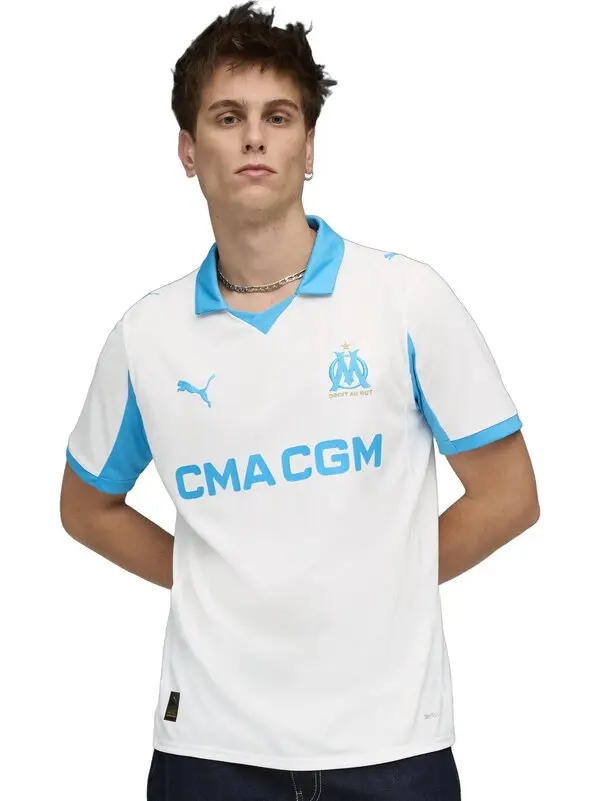 PUMA Olympique De Marseille 25/26 Home Soccer Jersey - White