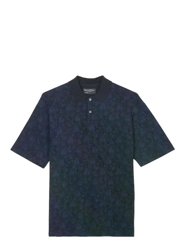 Marc O'polo Floral-print Polo Shirt - Blue