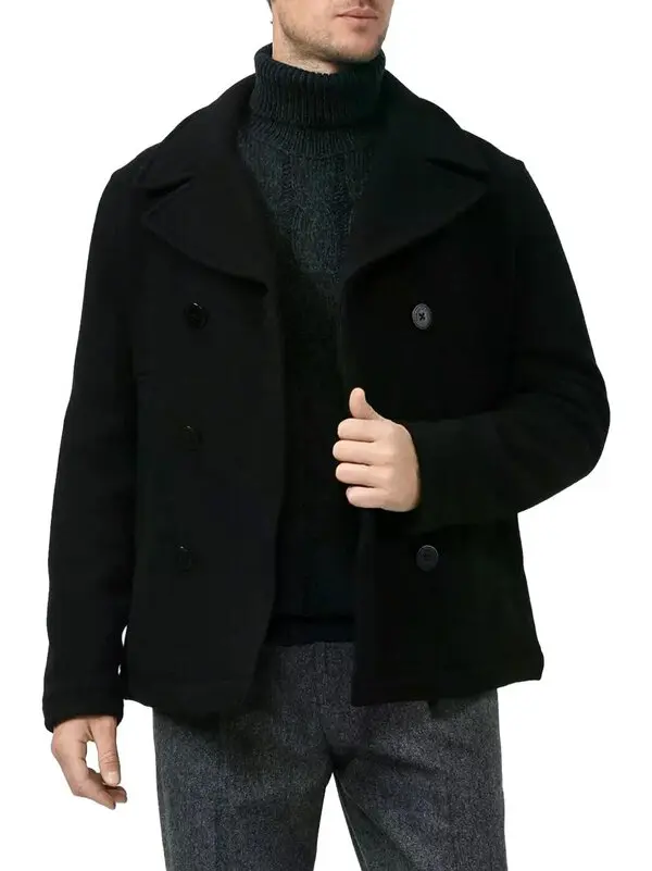 Marc O'polo Double-breasted Pea Coat - Black