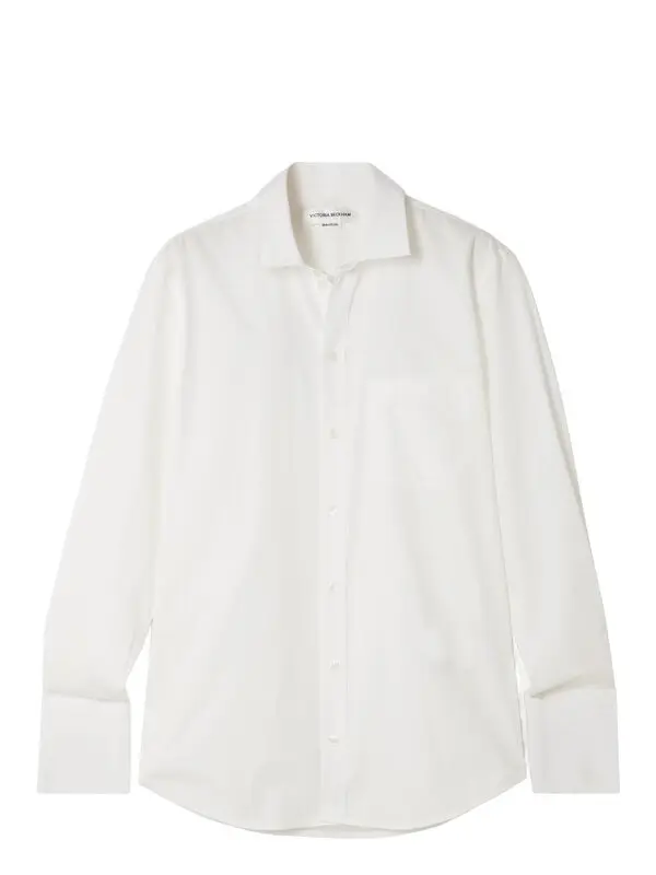 Victoria Beckham Organic Cotton-poplin Shirt - White