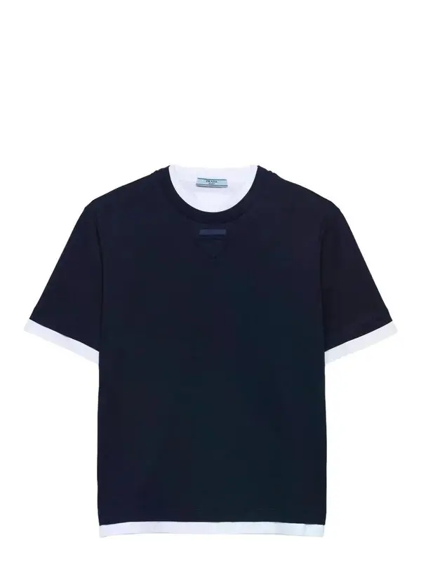 Prada Logo-triangle T-shirt - Blue