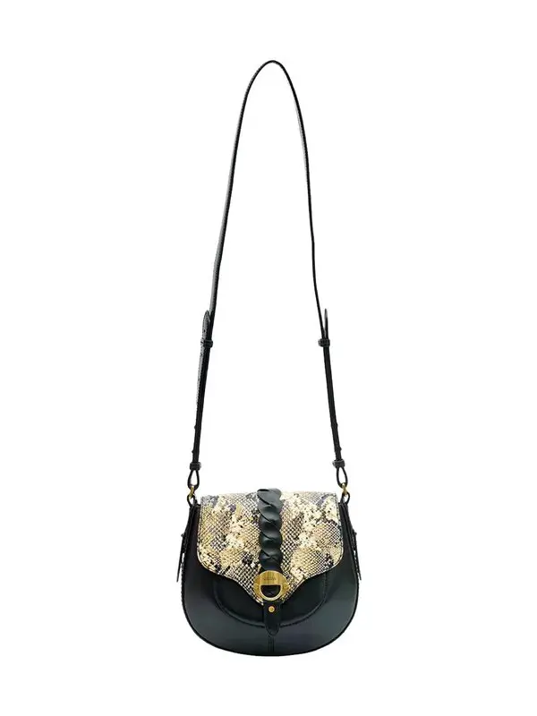 Isabel Marant Small Snakeskin-effect Crossbody Bag - Black
