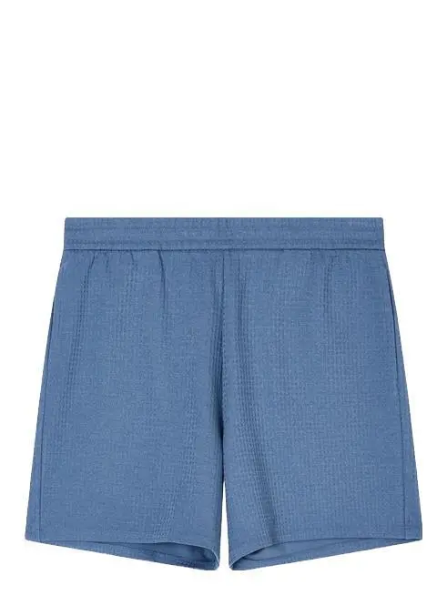 Emporio Armani Lyocell-blend Jacquard Jersey Bermuda Shorts - Blue