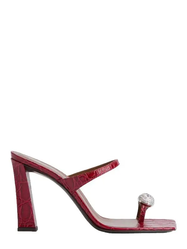 GIUSEPPE ZANOTTI Icon Ring 90 Thong Sandals - Red