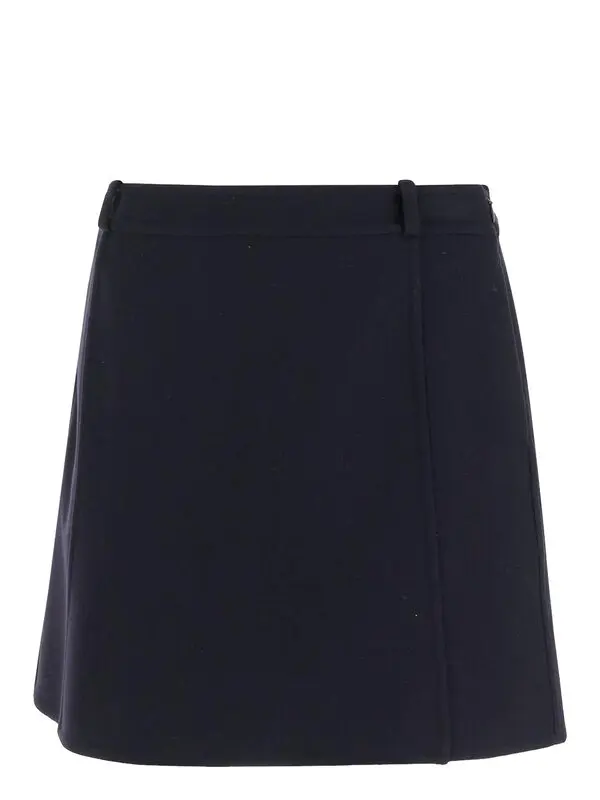 JIL SANDER Wool Skirt - Blue