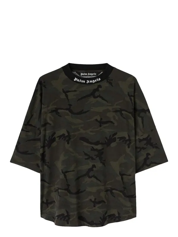 Palm Angels Camouflage Logo T-shirt - Brown