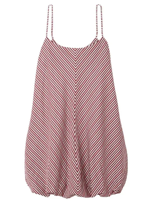 Faithfull The Brand Aniela Striped Cotton-poplin Mini Dress - Pink