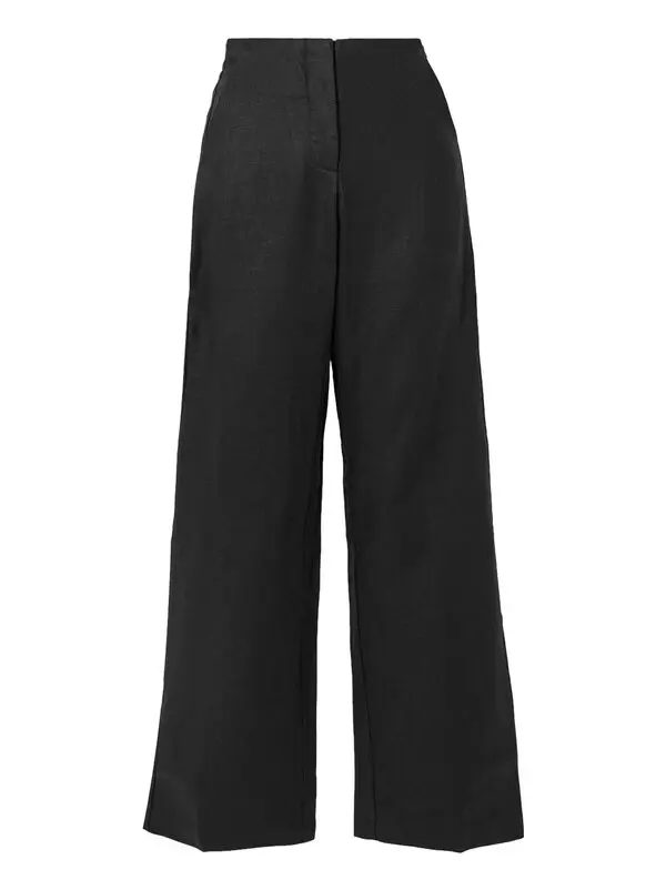 Faithfull The Brand Sanne Linen Straight-leg Pants - Black