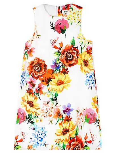 RO&ZO Garden Floral Round-neck Shift Dress - Multi