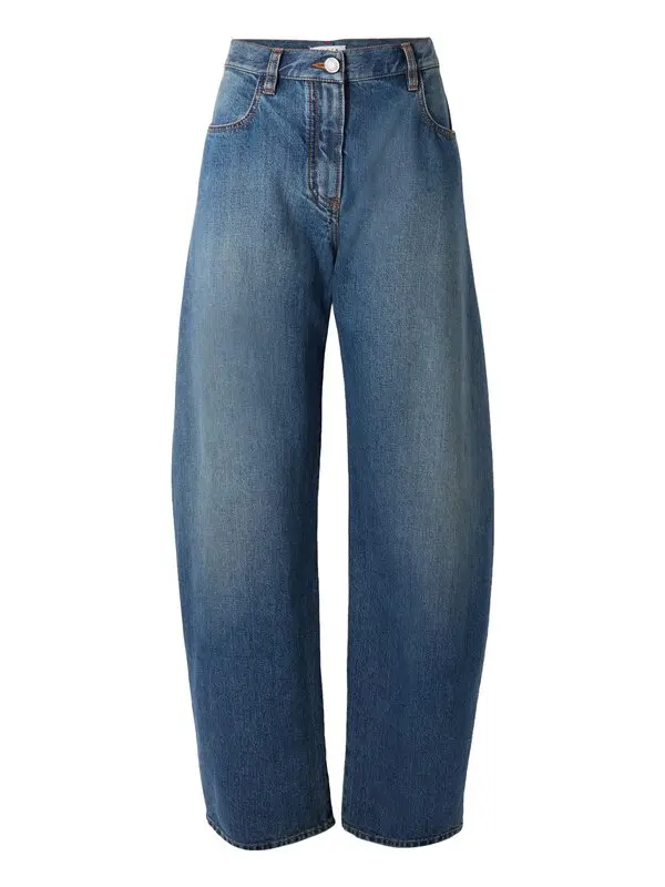 Alaïa Low-rise Barrel-leg Jeans - Blue
