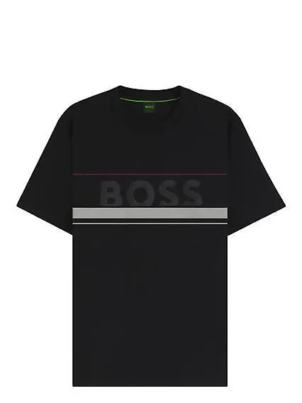 BOSS Brand-print Short-sleeve Cotton T-shirt Xxl - Black