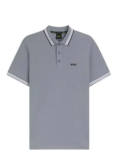 BOSS Paddy Embroidered-logo Cotton Piqué Polo Shirt - Dark Grey