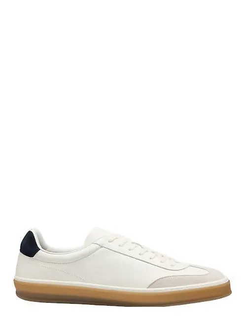 BOSS Beckham X Leather And Suede Low-top Trainers - Open White