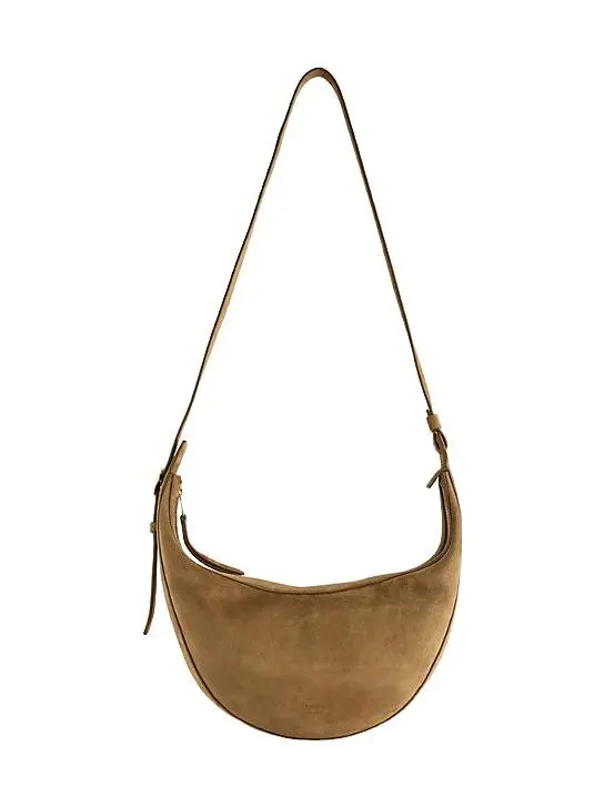 Khaite Augustina Small Suede Cross Body Bag - Mud