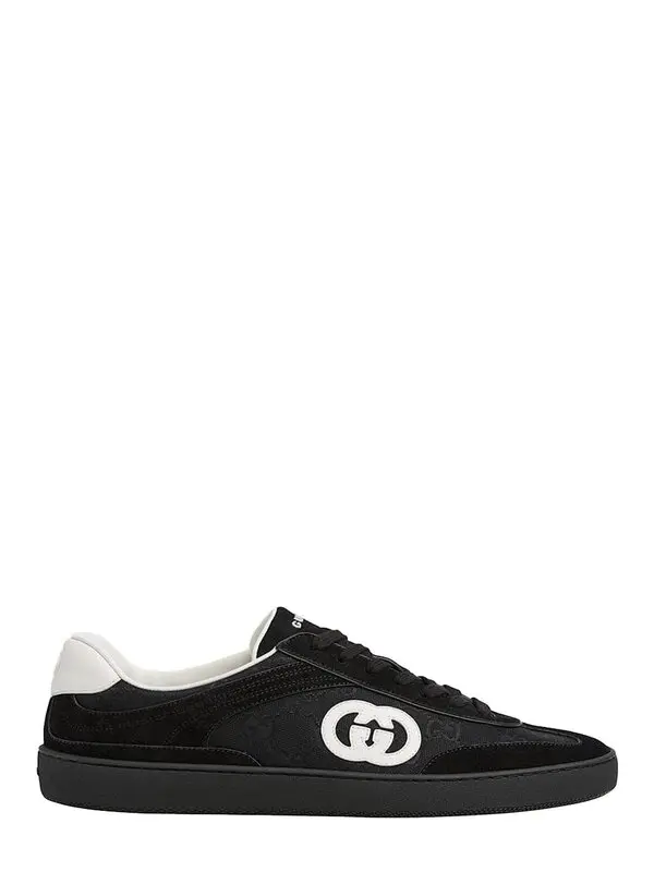 Gucci G75 Suede And Sima Nylon T-toe Sneakers - Black
